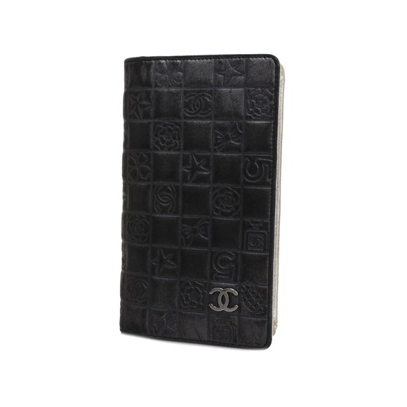 CHANEL | Accessories | Auth Chanel Icon Bifold Wallet Silver Womens ...